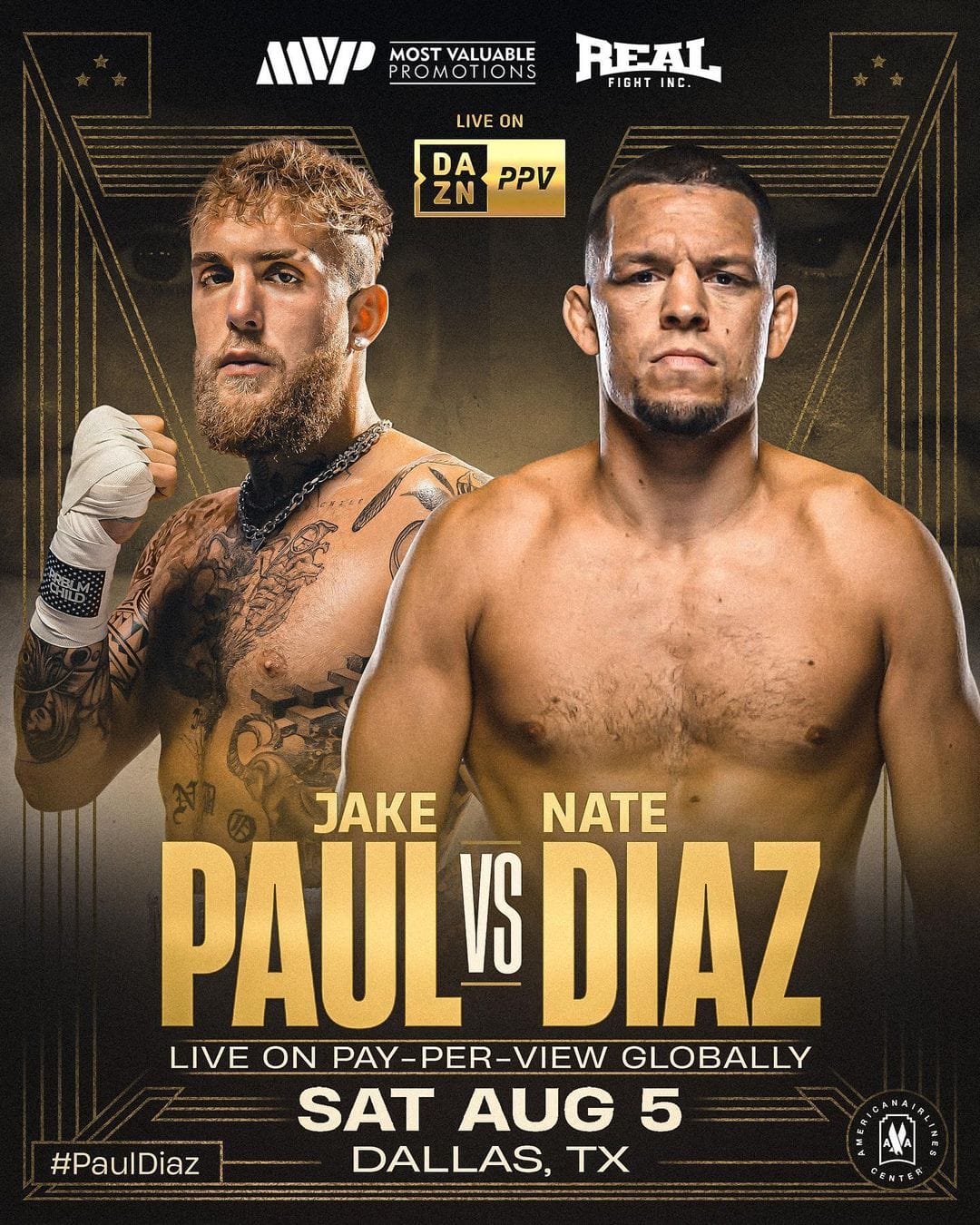 Jake Paul vs Nate Diaz aangekondigd voor augustus!